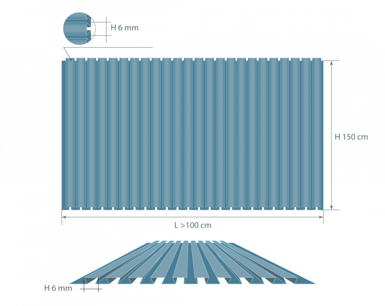 Плиссе бантовая складка Box 6mm